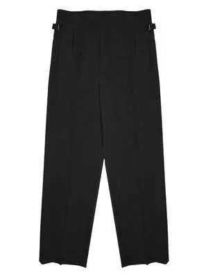 BE ABLE Pleated Wide-leg Trousers - Black