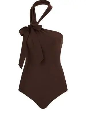 Zimmermann Awaken One-shoulder Swimsuit - Brown