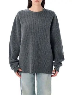 EXTREME CACHMERE Ribbed Pure Cashmere Crew Sweater