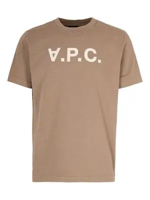 A.p.c. Classic Logo Crew Neck T-shirt - Brown