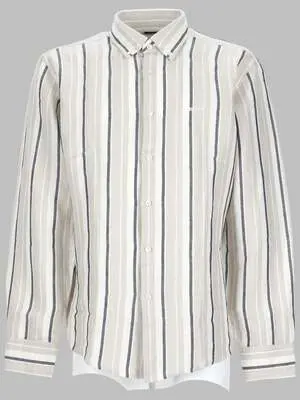 BOSS Striped Linen-cotton Button-up Shirt