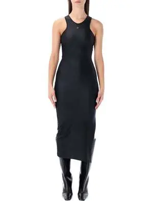 Coperni Fitted Racer Tank Midi Dress - Black