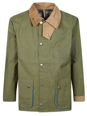 PAUL SMITH LOVES BARBOUR Mini Bedford Classic Bedale Jacket For - Verde