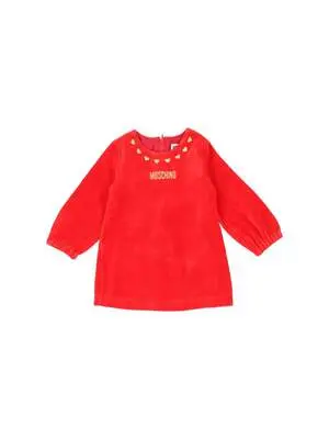 Moschino Velour Dress With Applique Detail