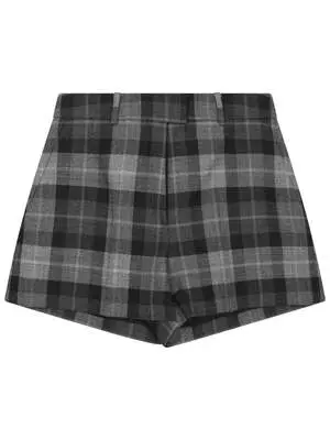 Dior DIOR Tartan Virgin Wool Mini Shorts Multicolour