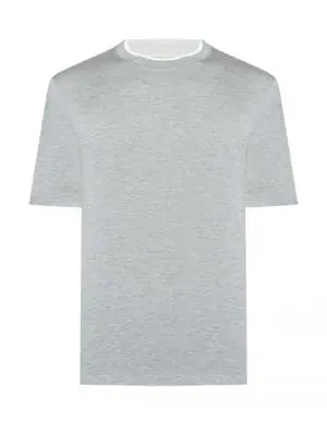 Brunello Cucinelli T-shirt With Faux-layering For - Grey