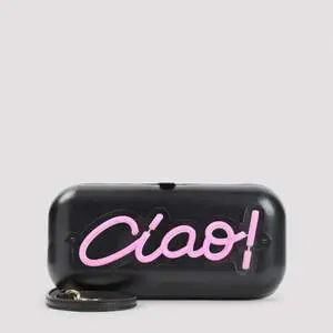 Moschino Ciao" Neon Clutch - Black
