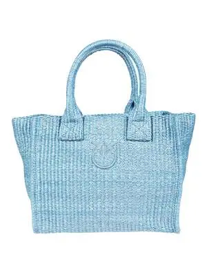 Pinko Mini Raffia Shoulder Bag