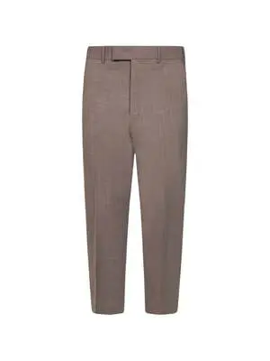 PT TORINO Rebel Fit Wool Blend Trousers - Brown