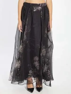 Zimmermann Hypnotic Silk Organza Maxi Skirt - Black