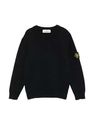 Stone Island Crew Neck Knit Sweater - Blue