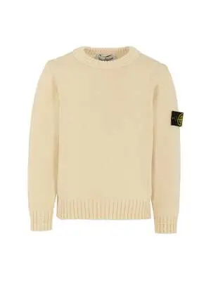 Stone Island Crewneck Logo Detail Knit