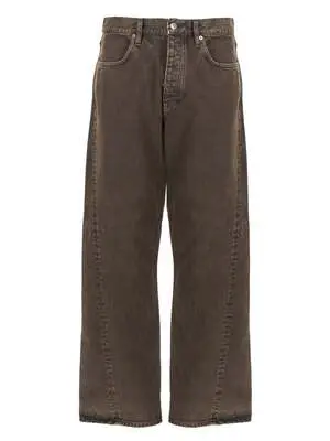 SUNFLOWER Wide Twist Jeans - Brown