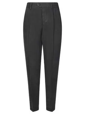 PTO1 Elastic Waist Carrot Fit Trousers - Nero