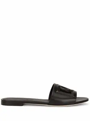 Dolce & Gabbana Dolce & Gabbana 5 Mm Leather Covered Heel Sandals Nero