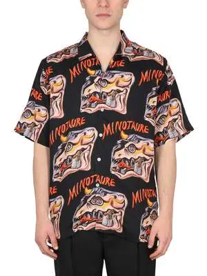 ENDLESS JOY Minotaur 100% Tencel Short Sleeve Shirt - Black