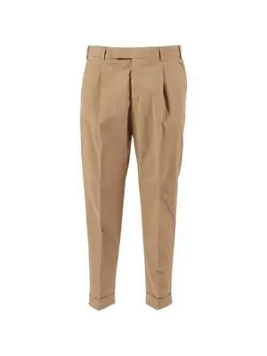 PT TORINO Rebel Fit Cotton Blend Trousers - Beige