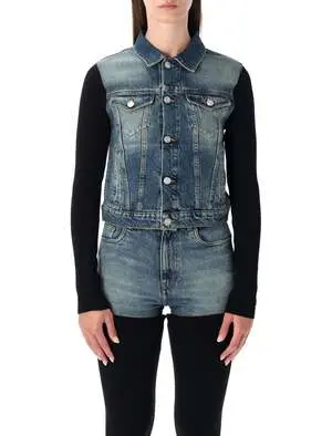 Coperni Hybrid Denim And Knit Jacket