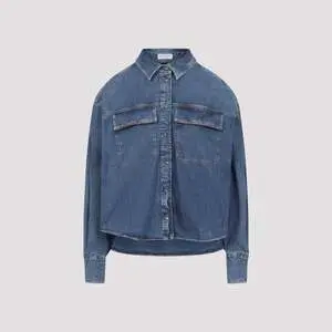 Brunello Cucinelli Lightweight Denim Shirt For - Blue