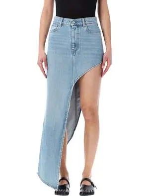 Coperni Asymmetric Panel Denim Skirt
