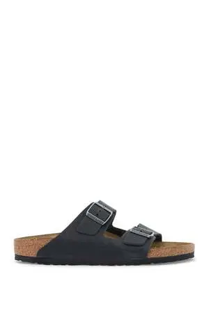 BIRKENSTOCK Leather Arizona Slip-on Sandals - Black