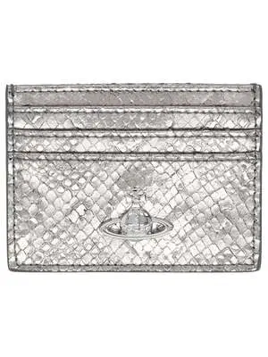 VIVIENNE WESTWOOD Mini Flat Wallet 7.5 Cm X 10 Cm - Silver