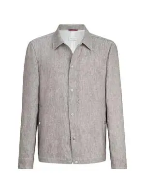 Brunello Cucinelli Linen Jacket For Ss26 Collection - Brown