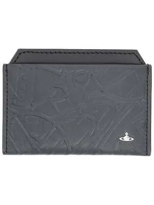 VIVIENNE WESTWOOD Mini Cow Leather Wallet For - Black