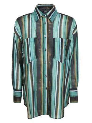 Pinko Striped Chest-pocket Shirt - Multicolor
