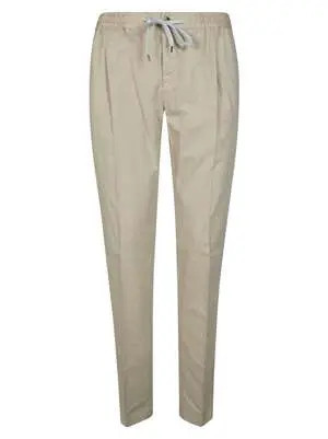 PTO1 Elastic Waist Trousers With Zip Back Ss26 - Beige