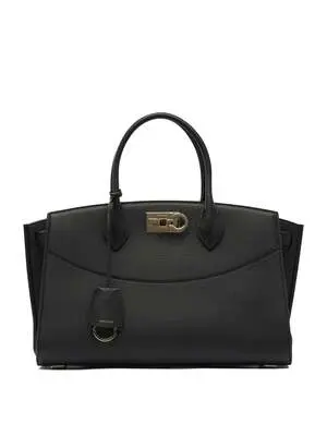 FERRAGAMO Soft Studio Bag - Black