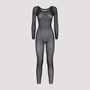 Wolford Daisy Net Catsuit - Black