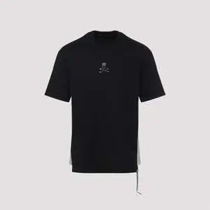 MASTERMIND Cotton Side Panel Short Sleeves Tee - Black