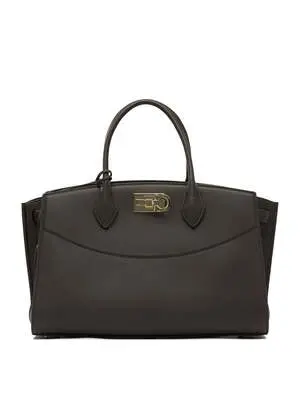 FERRAGAMO Studio Soft Medium Handbag - Brown