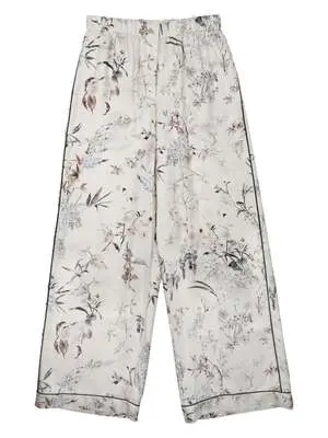 Dior Elegant Silk Trousers - White