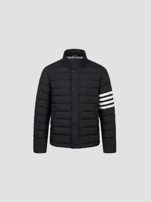 Thom Browne Four Bar Stripe Puffer Jacket - Black