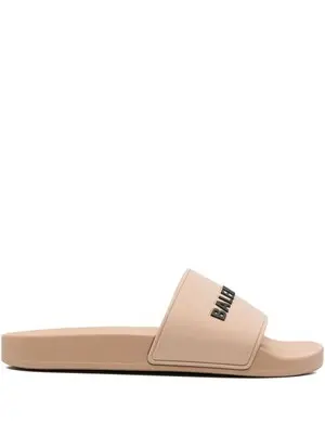 Balenciaga Pool Slide Sandals For Ss26 - Beigeblack
