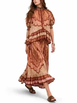 Zimmermann Wanderlust Silk Blouse - Multicolour