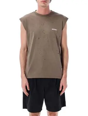Satisfy Lightweight Running Muscle Tee For Unrestricted Movement - Sun Bleached