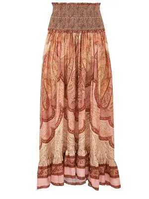 Zimmermann Wanderlust Silk Maxi Skirt