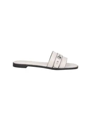 Tory Burch Romy Suede Slide Sandals - White