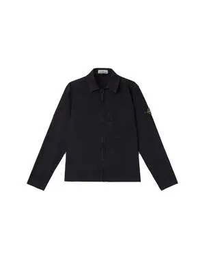 Stone Island Regular-fit Zip-up Overshirt With Organic Cotton Stretch Broken Twill - Multicolour