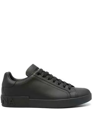 Dolce & Gabbana Elegant Leather Sneakers - Black