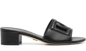 Dolce & Gabbana Chic Dg Logo Sandals For Ss26 Collection - Black