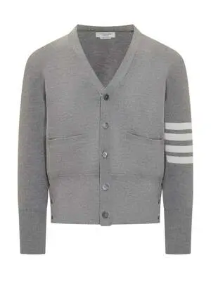 Thom Browne Classic Cardigan - Lt Grey