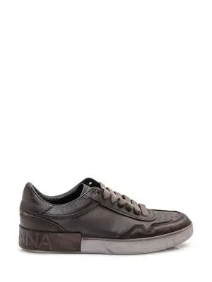 Dolce & Gabbana Leather Sneakers Vit Beck Mini