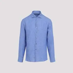 Canali Linen Regular-fit Shirt - Blue