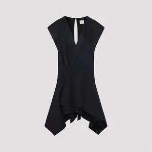 Khaite Sleeveless Midi Dress With Slit Detail