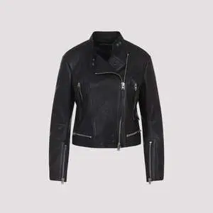 TOM FORD Steam Finished Nappa Leather Racer Jacket - Black