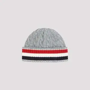 Thom Browne Ribbed Virgin Wool Hat - Grey